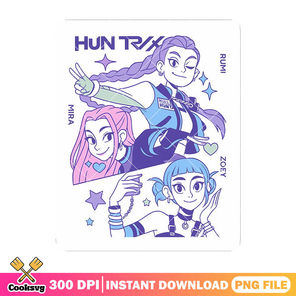 Stunning huntrix girl design png, huntrix member png, huntrix movie pn ...