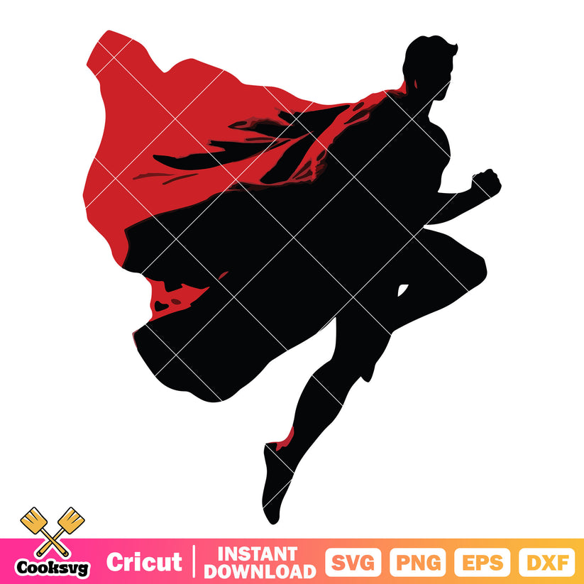 Superman silhouette design svg, superman movie svg, superman 2025 svg ...