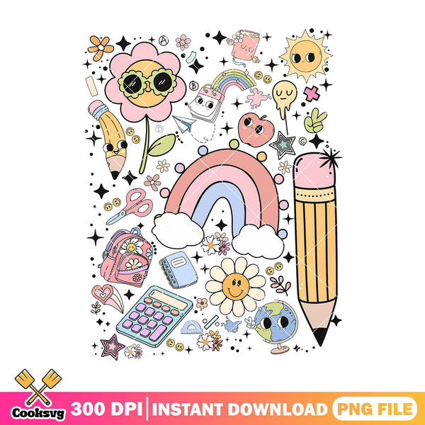 Supplies study design png, going back to school png, poster cute png ...