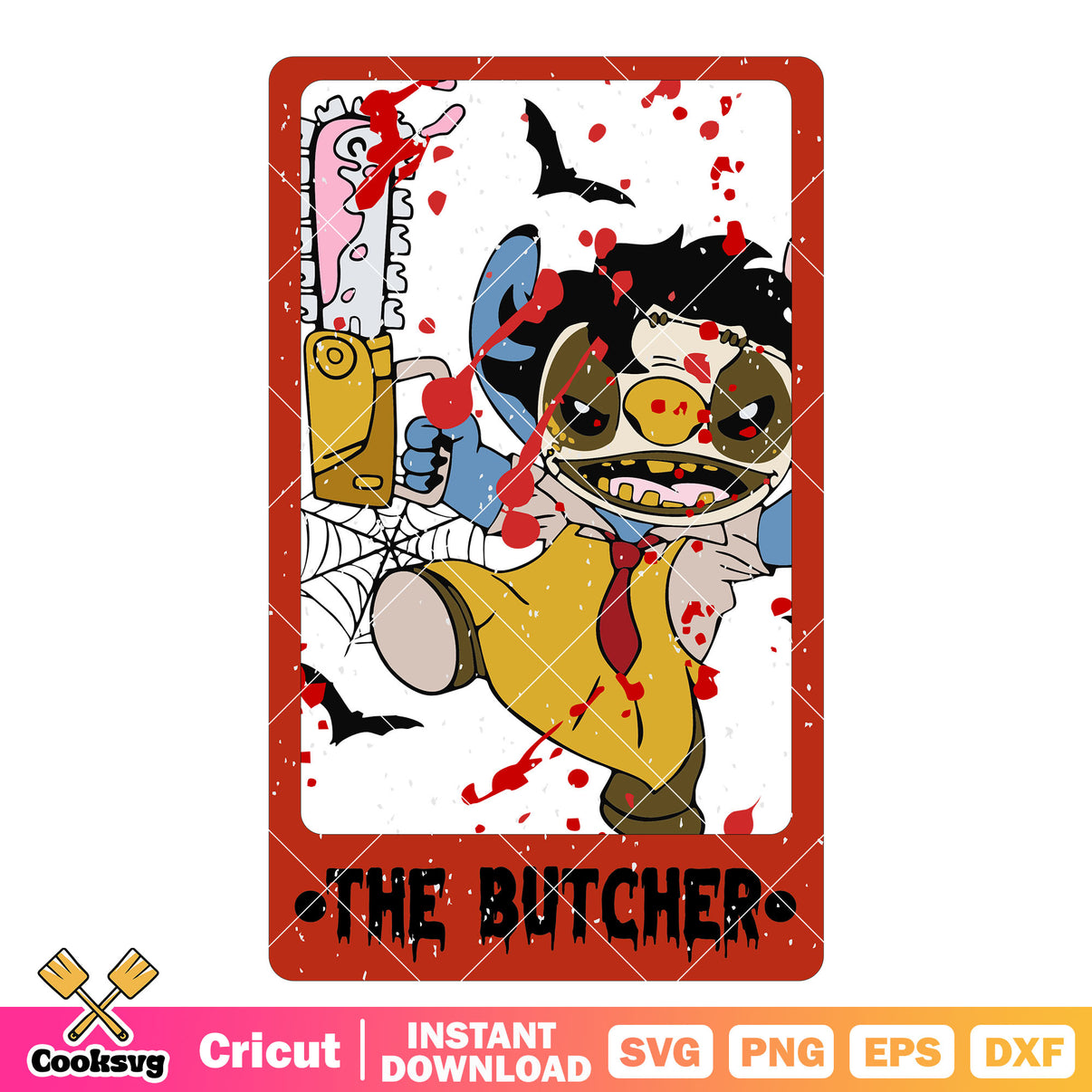 Tarot stitch the butcher svg, halloween tarot svg, stitch halloween sv ...