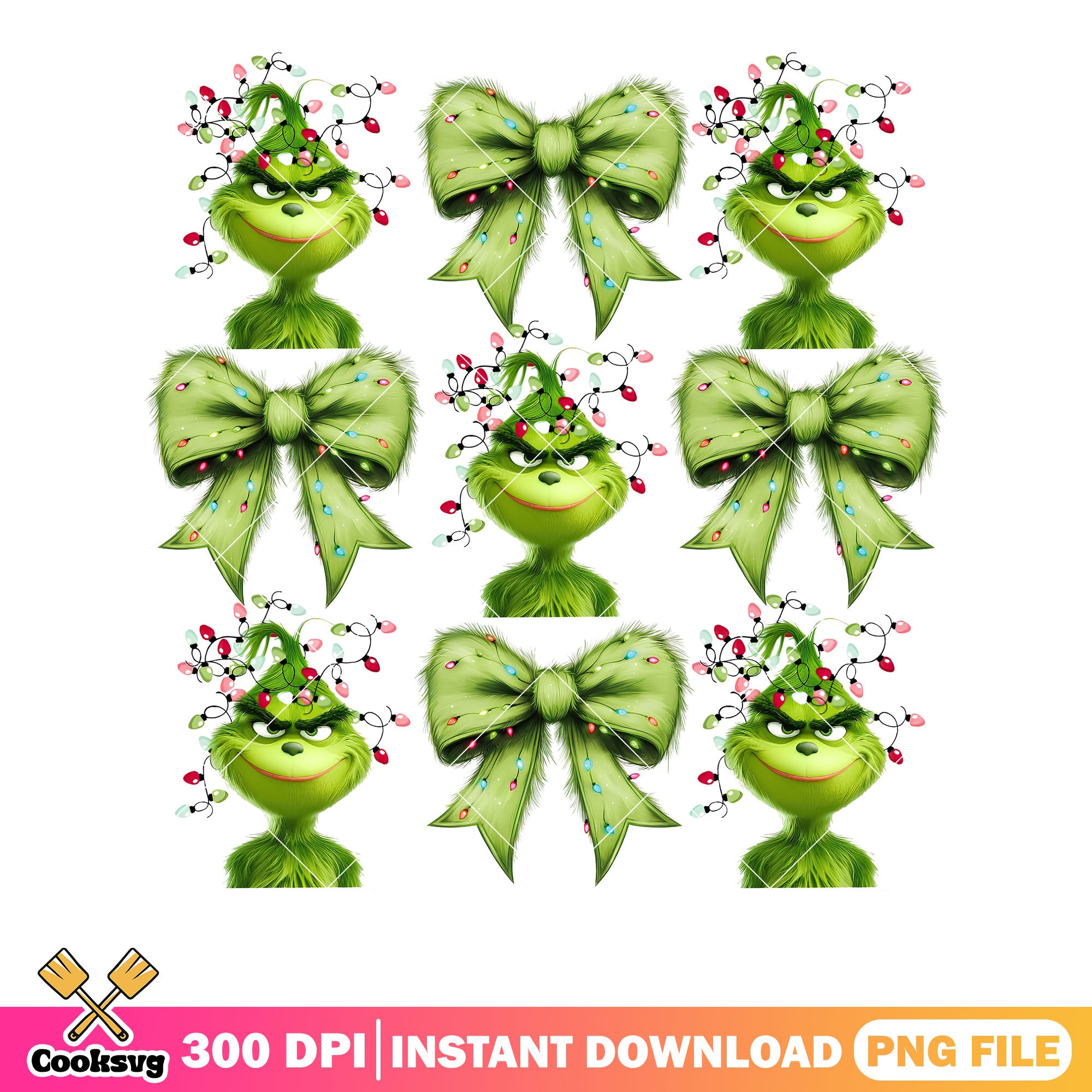 The Green bow grinch png, christmas bow png, christmas movie png – Cooksvg