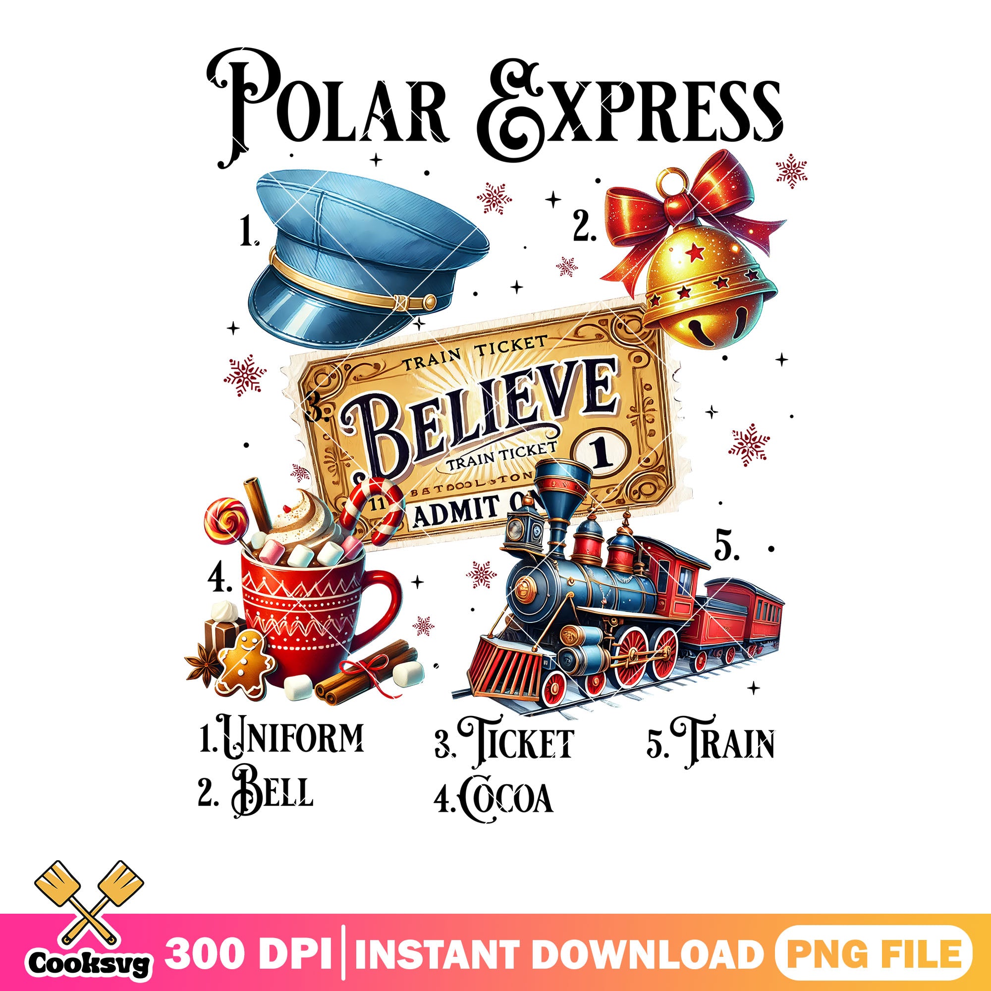The Polar Express christmas png, jingle bell png, merry christmas png ...