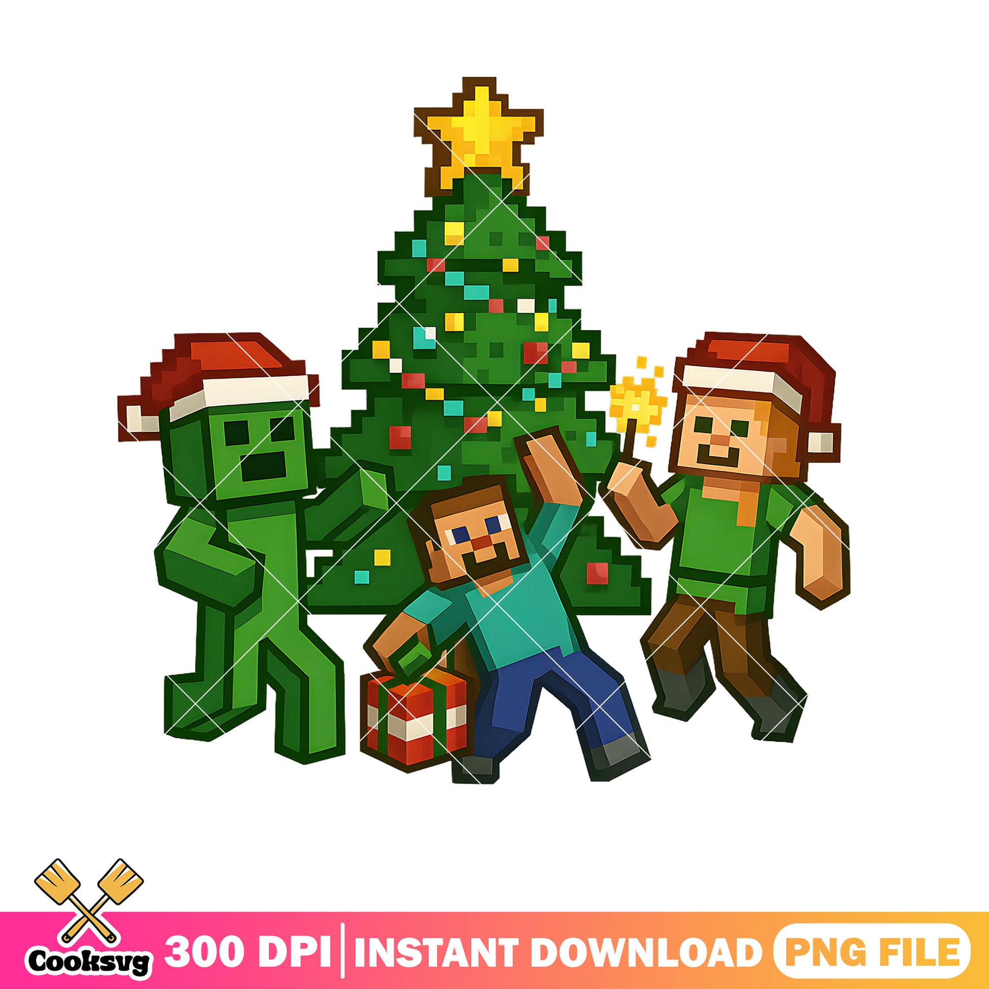 The christmas tree minecraft png, creeper png, minecraft christmas png ...