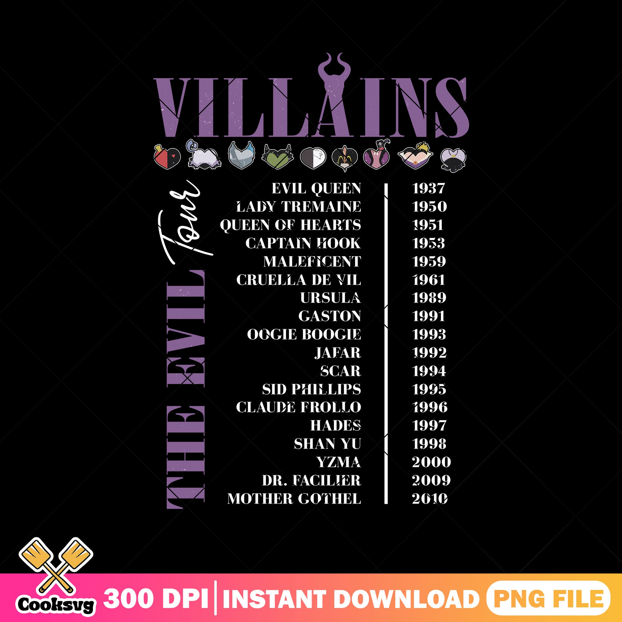 The evil tour villains png, halloween fonts png, poster design png ...