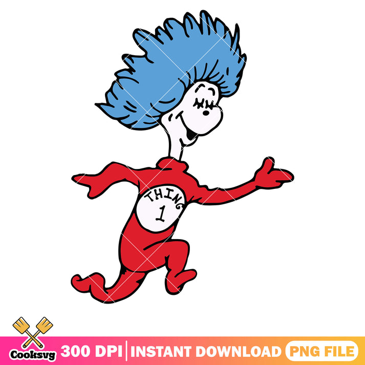 Thing one dr seuss cartoon png, dr seuss thing one png, dr seuss png ...