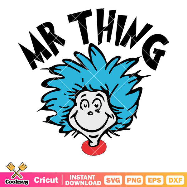 Thin one dr seuss mr thing svg, miss little things svg, dr seuss svg ...