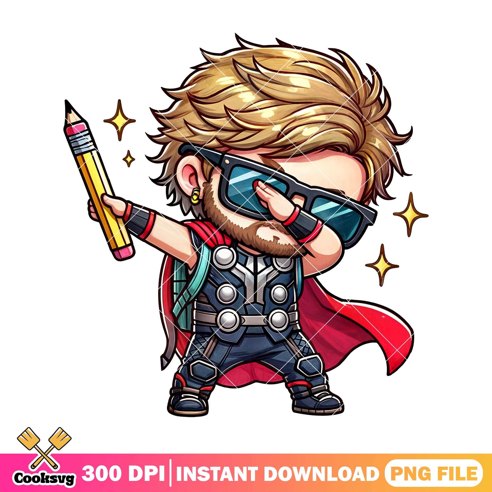 Thor chibi back to school png, happy back to school png, marvel thor p ...