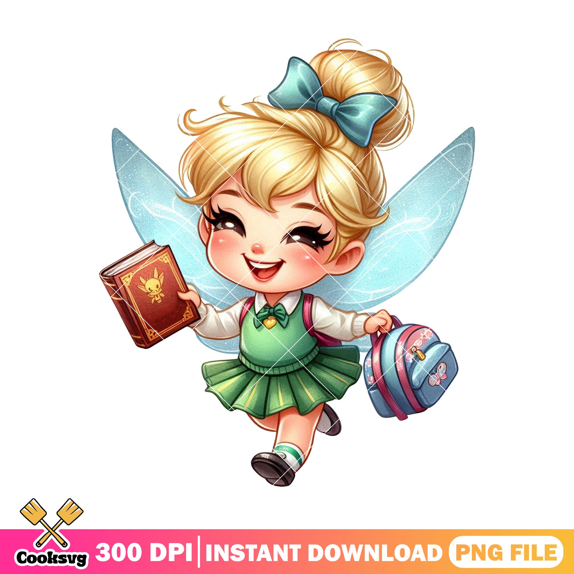 Tinker bell going school png, back to school day png, disney world png ...