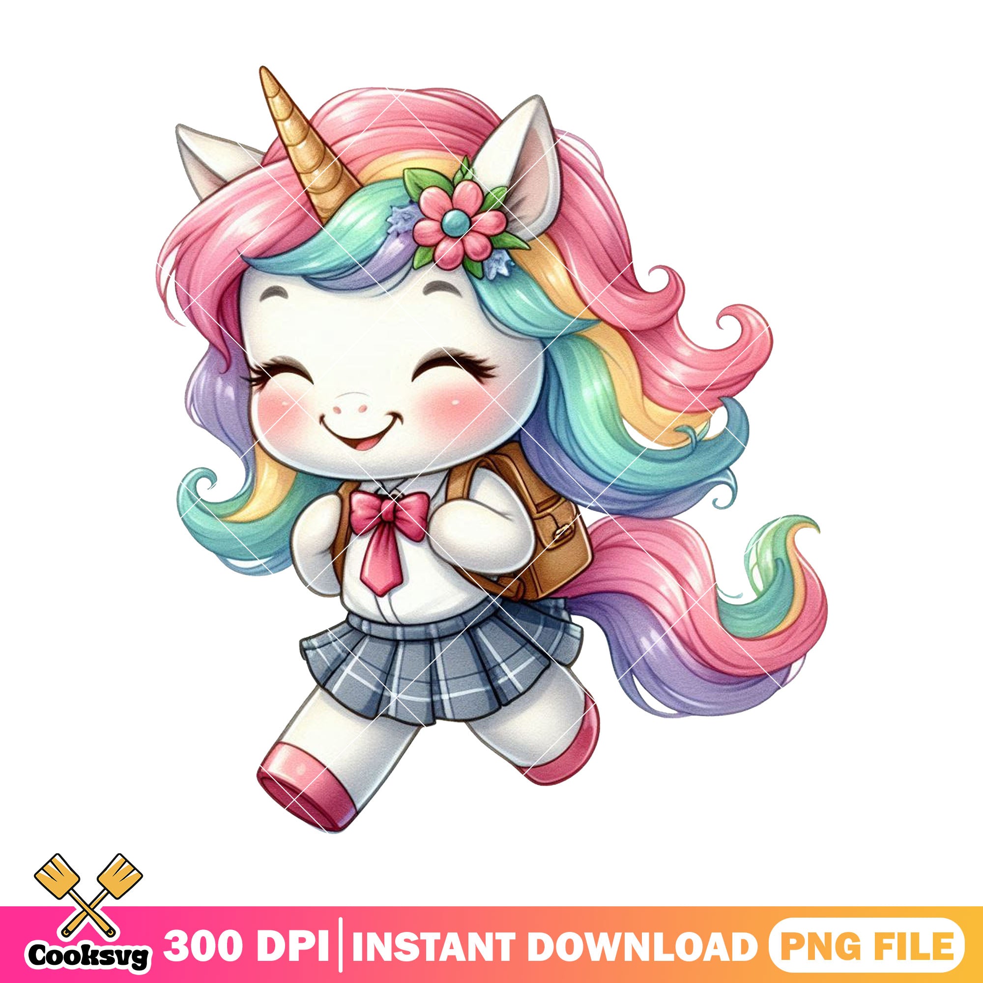 Unicorn going school png, unicorn happy png, back to school png – Cooksvg