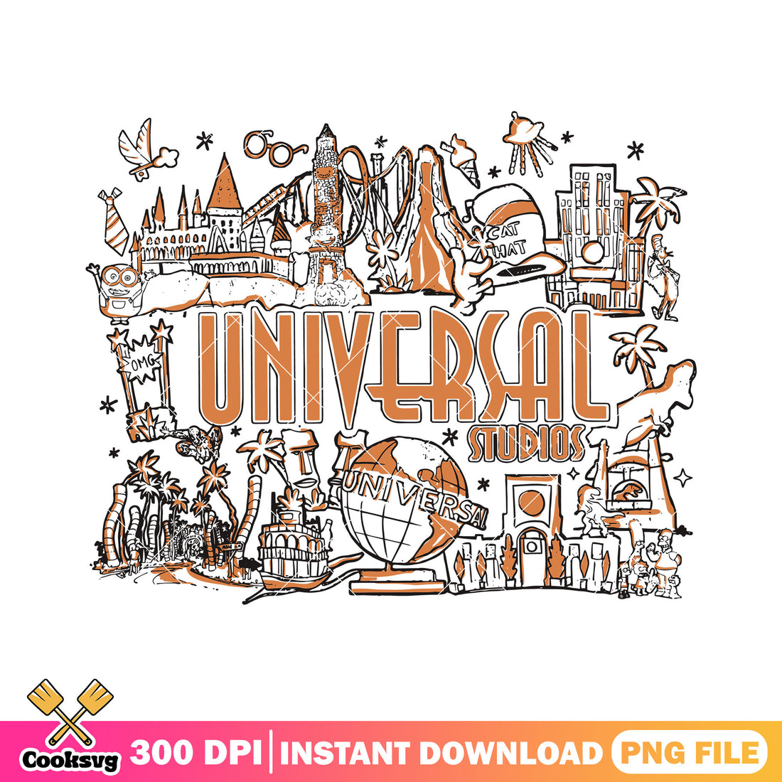 Universal studios characters world png, universal studio hollywood png ...