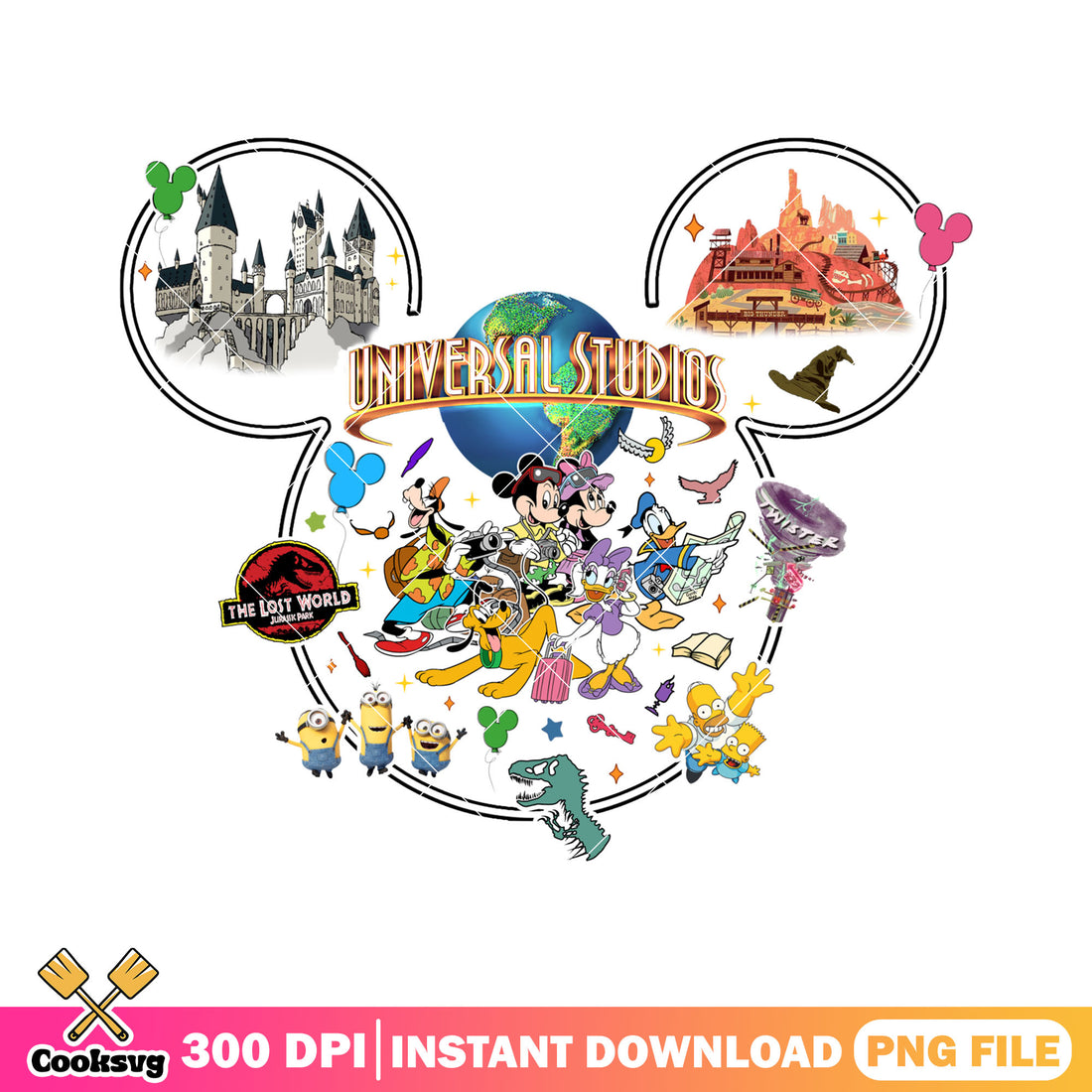 Universal studios mickey head png, universal studios hollywood png ...
