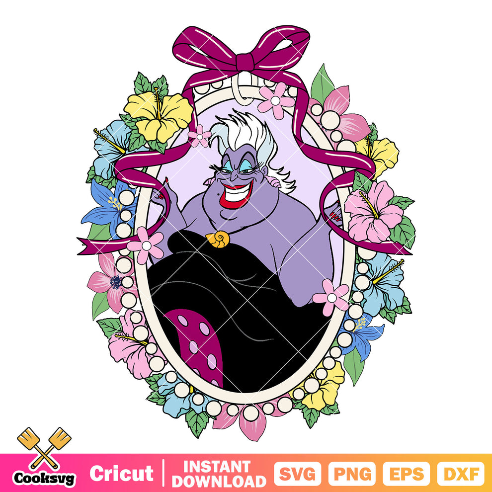 Ursula Disney Villain and Magic Mirror PNG, Ursula Disney Villains PNG ...