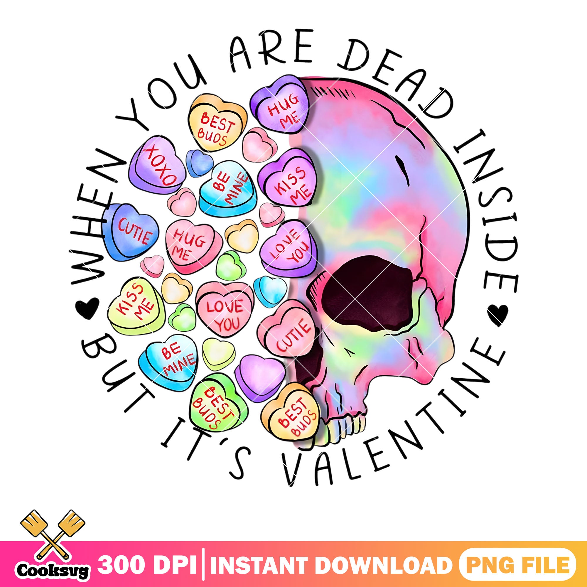 Valentine skull love png, love poster png, valentine vibes png – Cooksvg