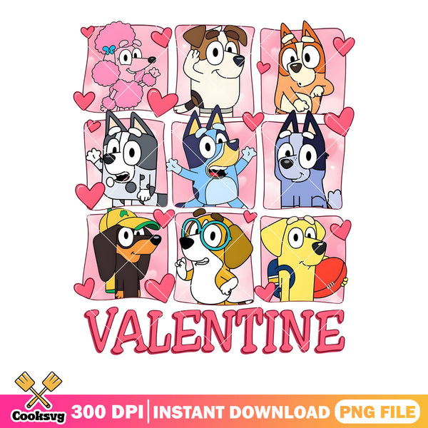 Valentine vibes bluey png, valentine love png, bingo character png ...