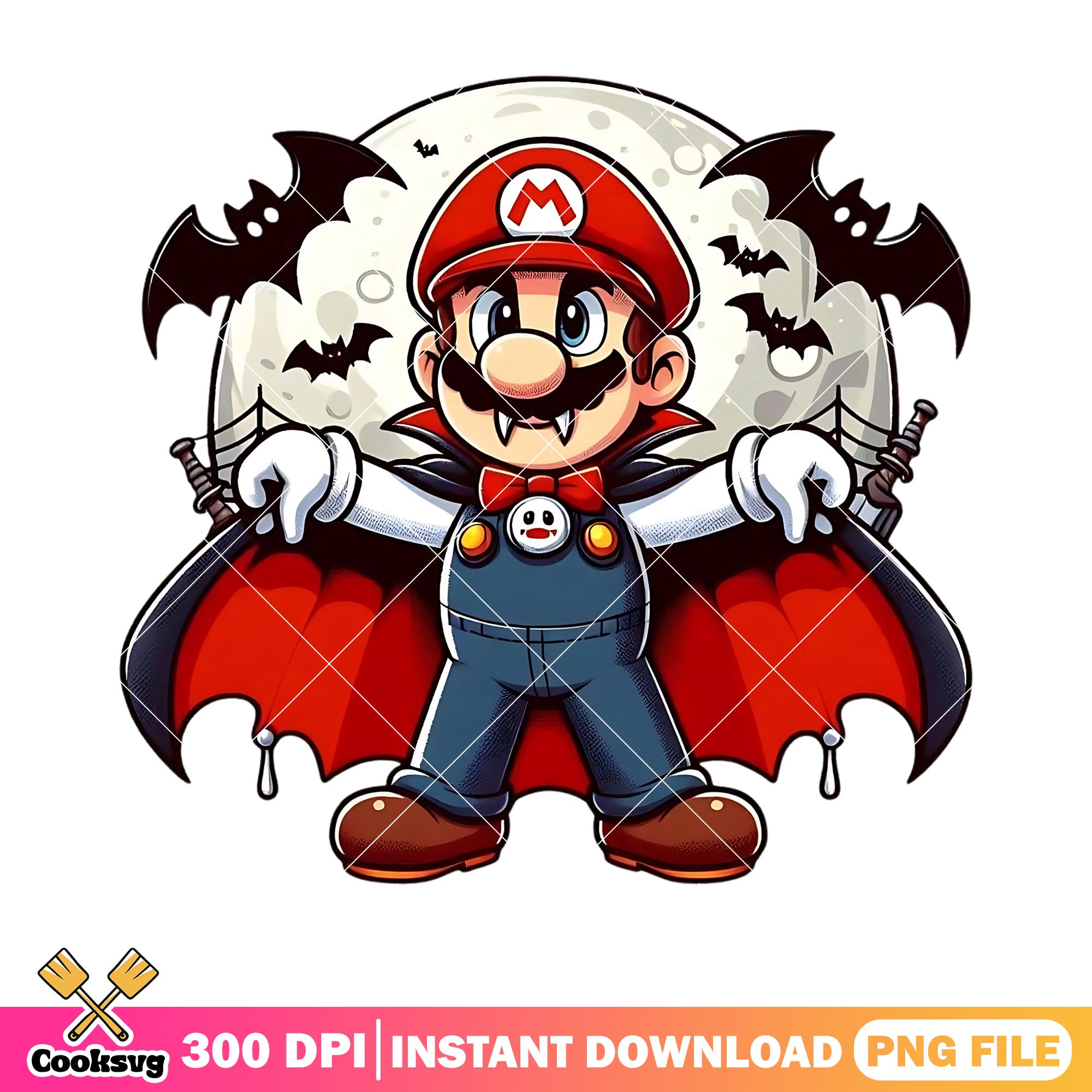 Vampire costume mario png, scary halloween night png, halloween ninten ...