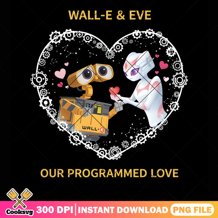 Wall e and eve png, valentine gifts png, disney valentine png – Cooksvg