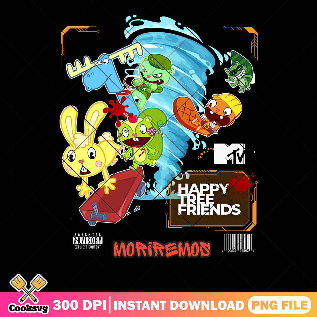 Waterspout and happy tree friend png,horror cartoon png, bloody art pn ...