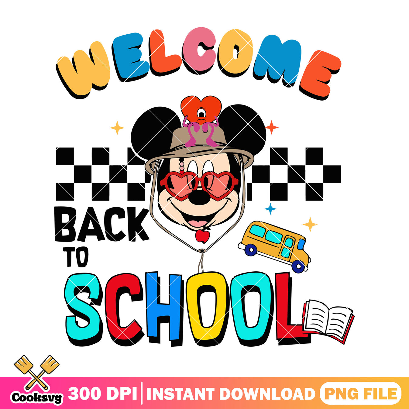 Welcome mickey school png, disney world png, going back to school png ...