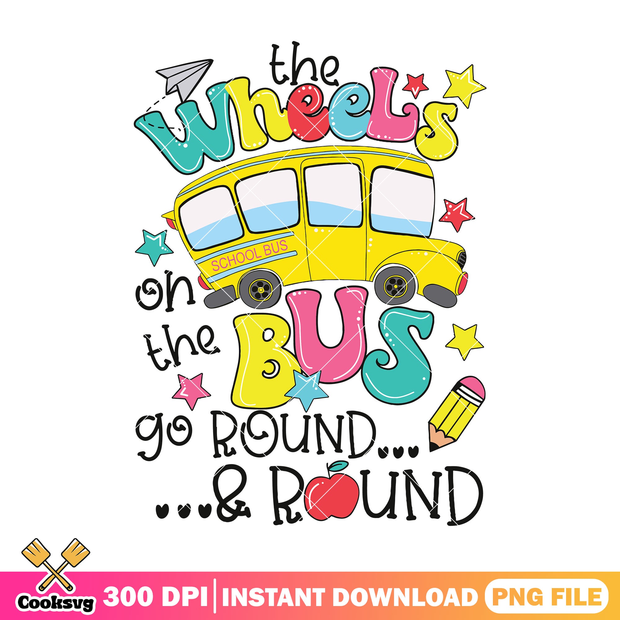 Wheels bus design png, bus school png, back to school font png – Cooksvg