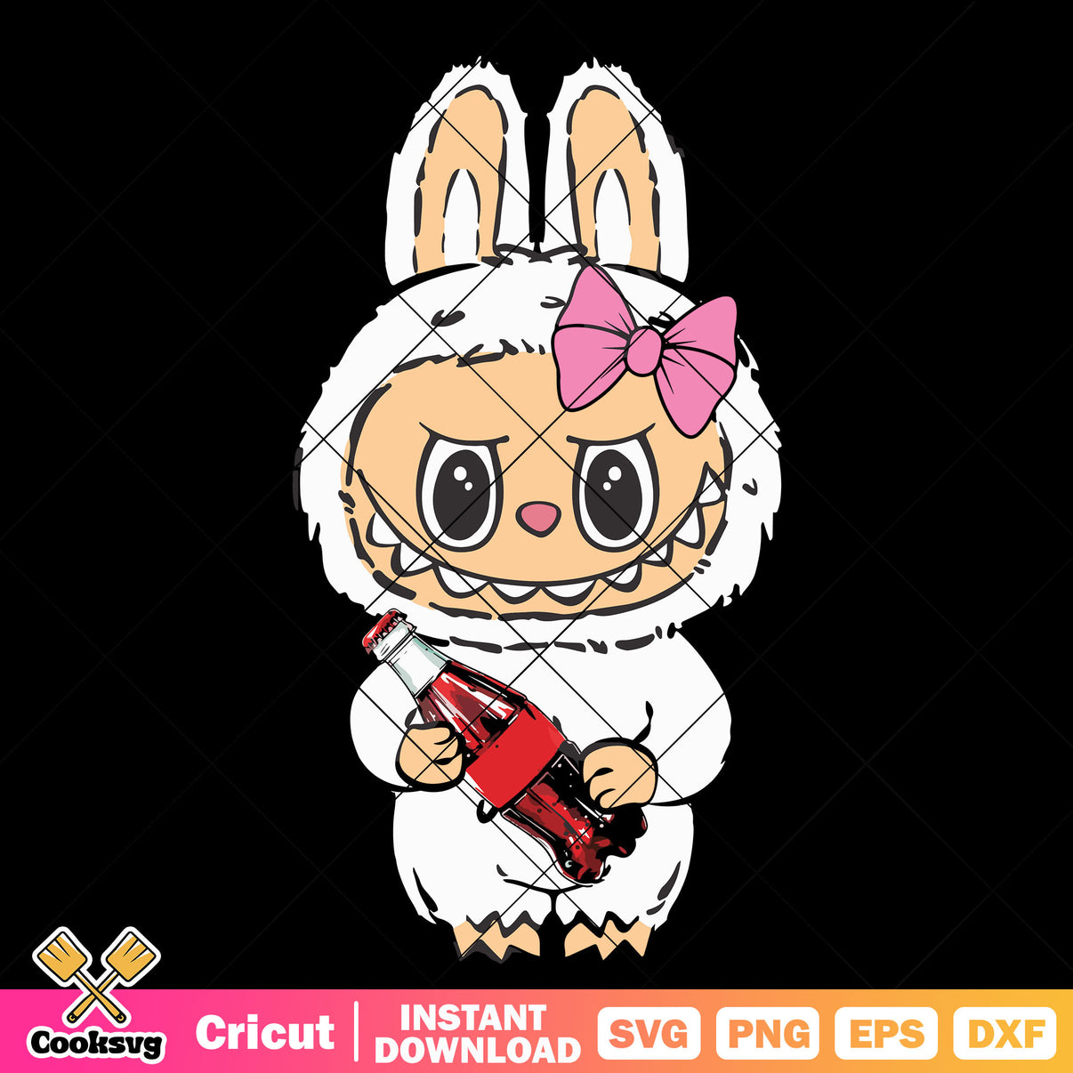 White labubu and cola svg, coca cola labubu svg, white labubu svg – Cooksvg