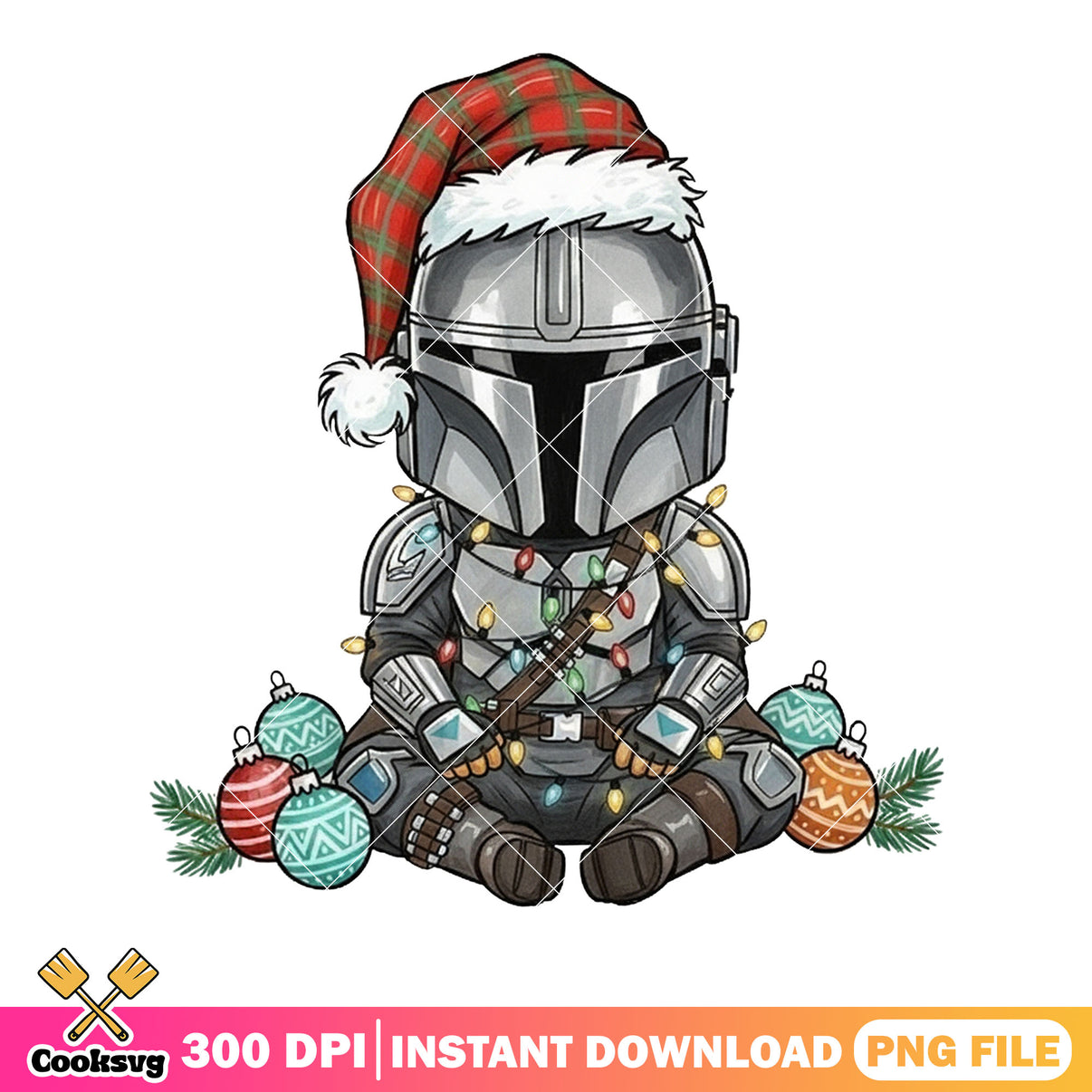 Xmas chibi The Mandalorian png, star war png, merry christmas png – Cooksvg