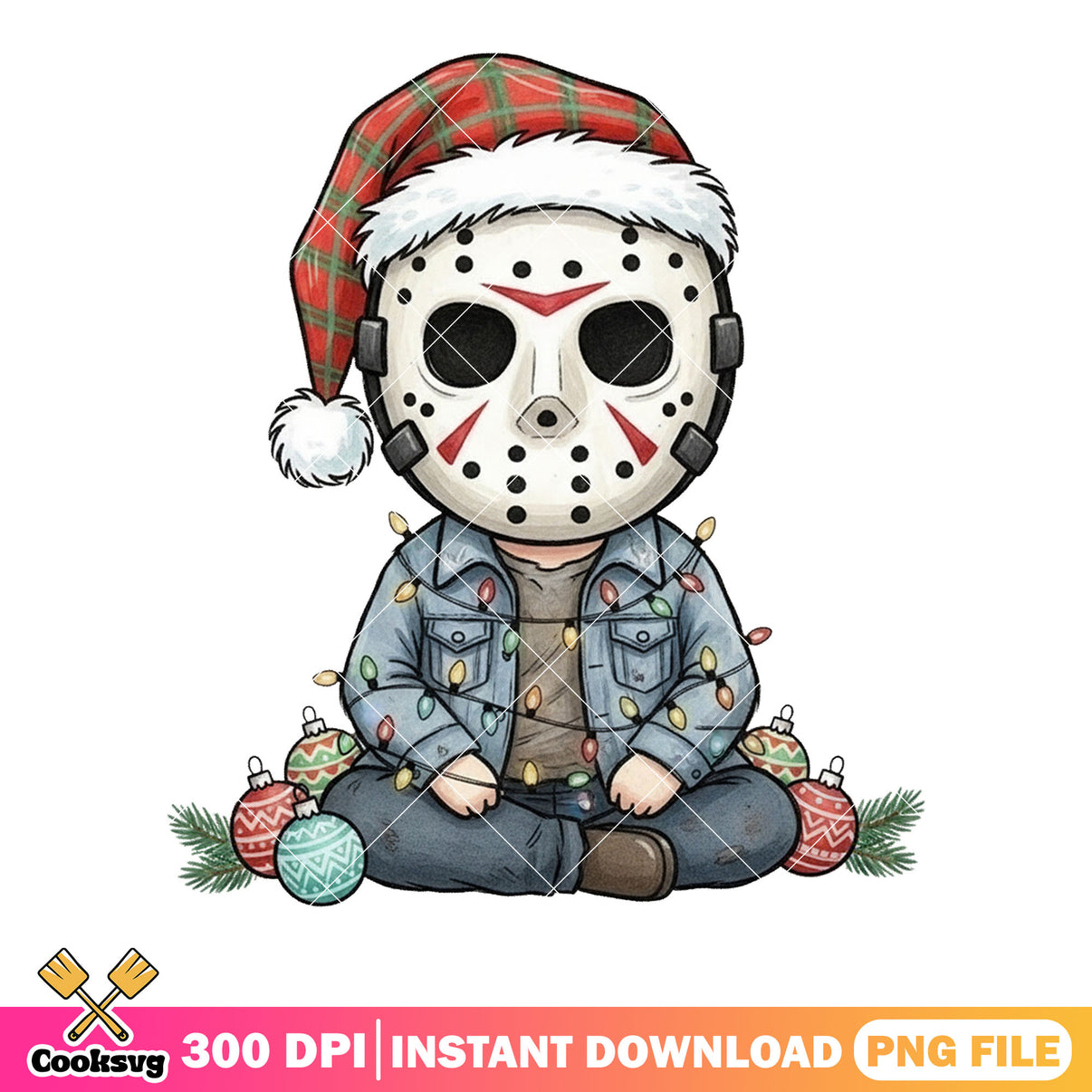 Xmas light jason voorhees png, friday the 13th png, merry christmas pn ...