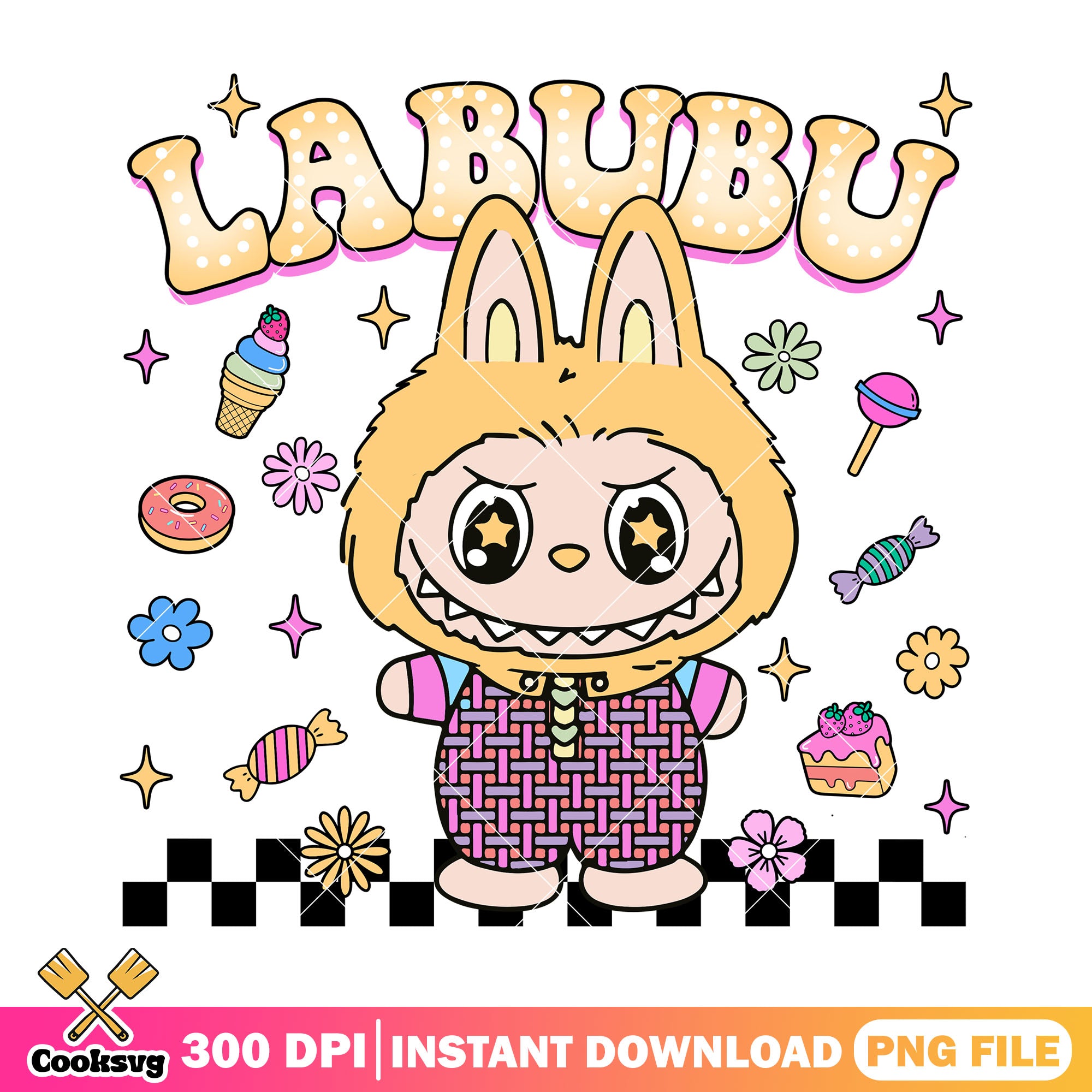 Yellow labubu baby monster png, labubu art png, labubu cute png – Cooksvg