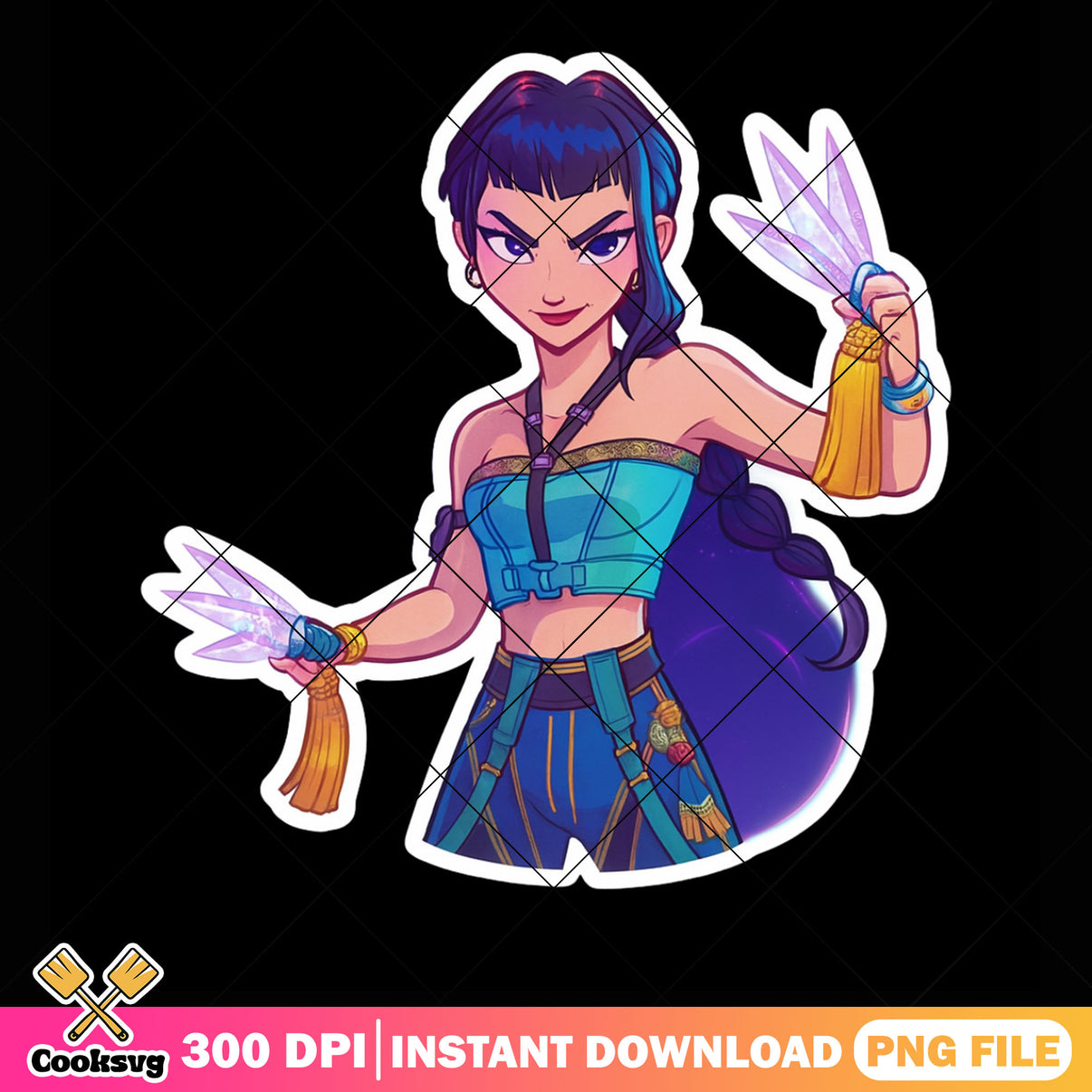 Zoey battle ready png sticker, zoey huntrix png, huntrix girl png – Cooksvg