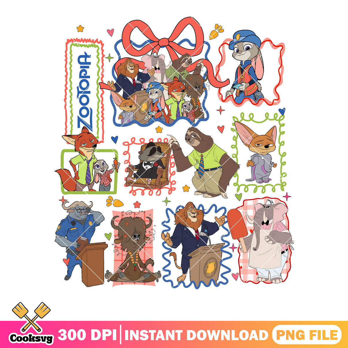 Zootopia family poster png, judy zootopia png, chief bogo png – Cooksvg
