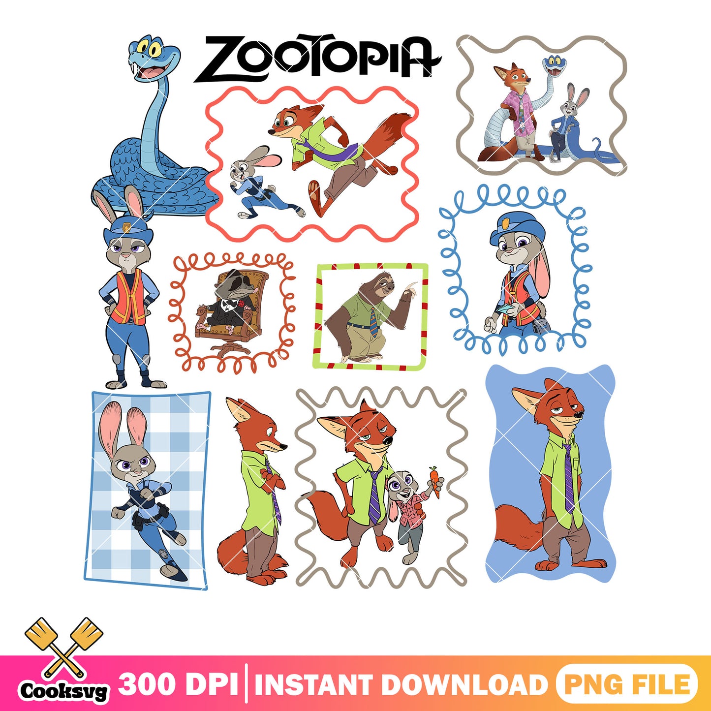 Zootopia stamp movies png, couple zootopia png, garry de snake png ...